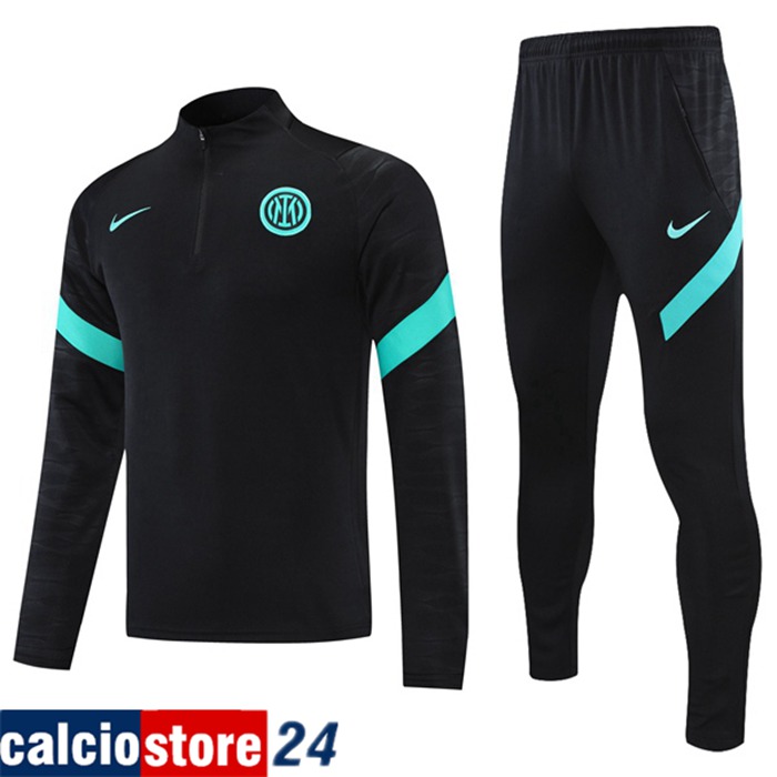 Tutte Le Insieme Tuta Calcio Inter Milan Nero/Verde 2022/2023 Non Originali