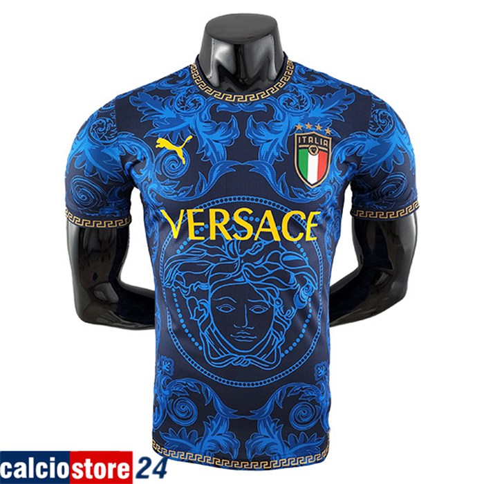 Negozio Maglie Calcio Italia Versace Blu Coppa Del Mondo 2022 Collezione